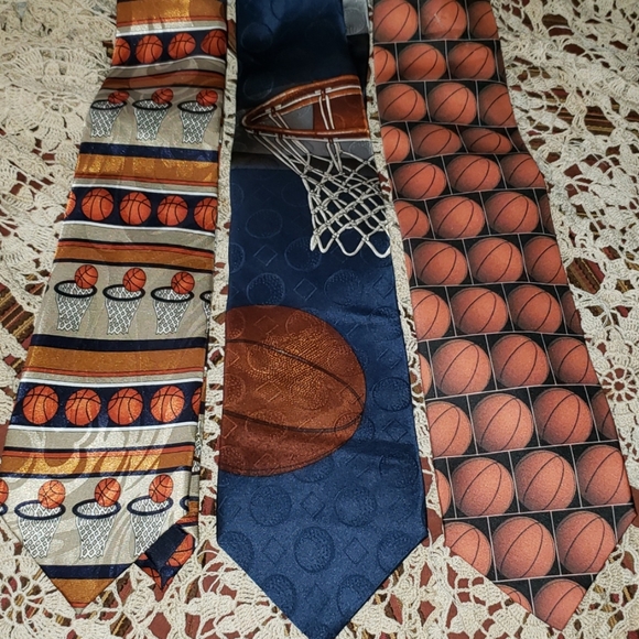 Ralph Marlin | Accessories | Vintage Basketball Ties Awesome Lot Of 3 ...